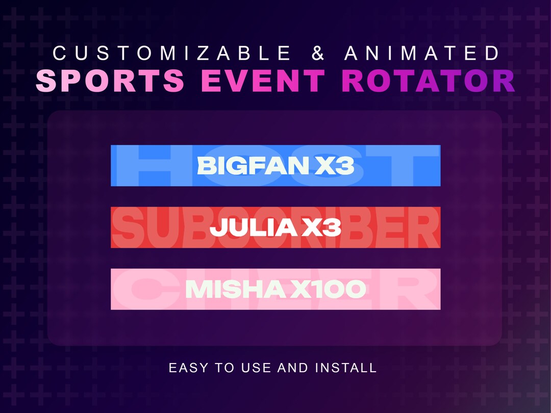 Pro Sports Events Rotator | Fully Animated and Customizable | Perfect ...