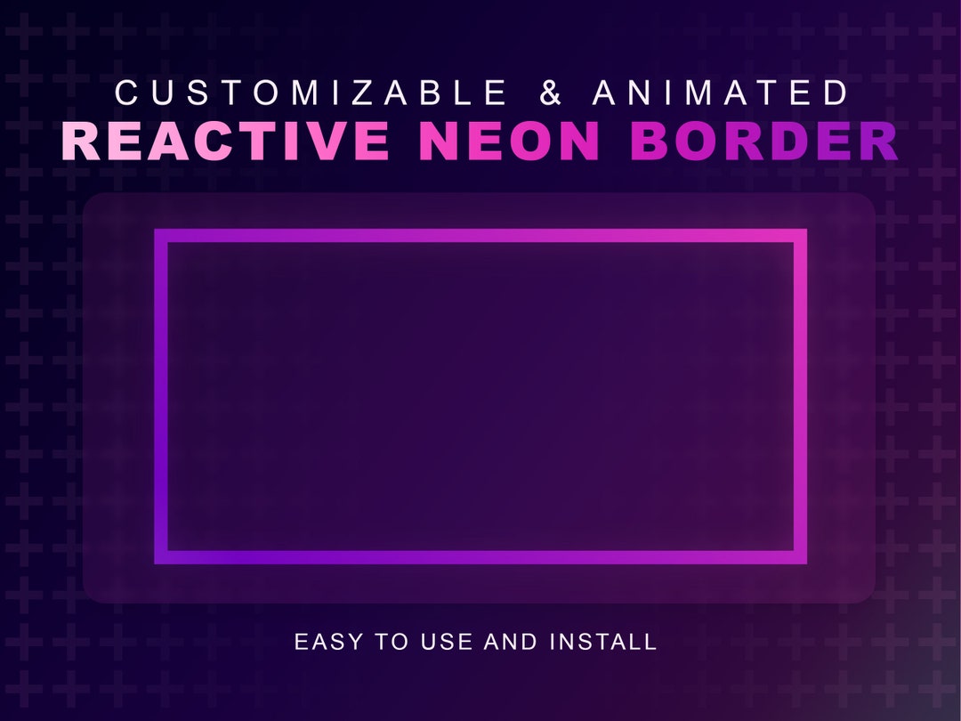 Animated Reactive Gradient Neon Facecam Border | Perfect for Live ...