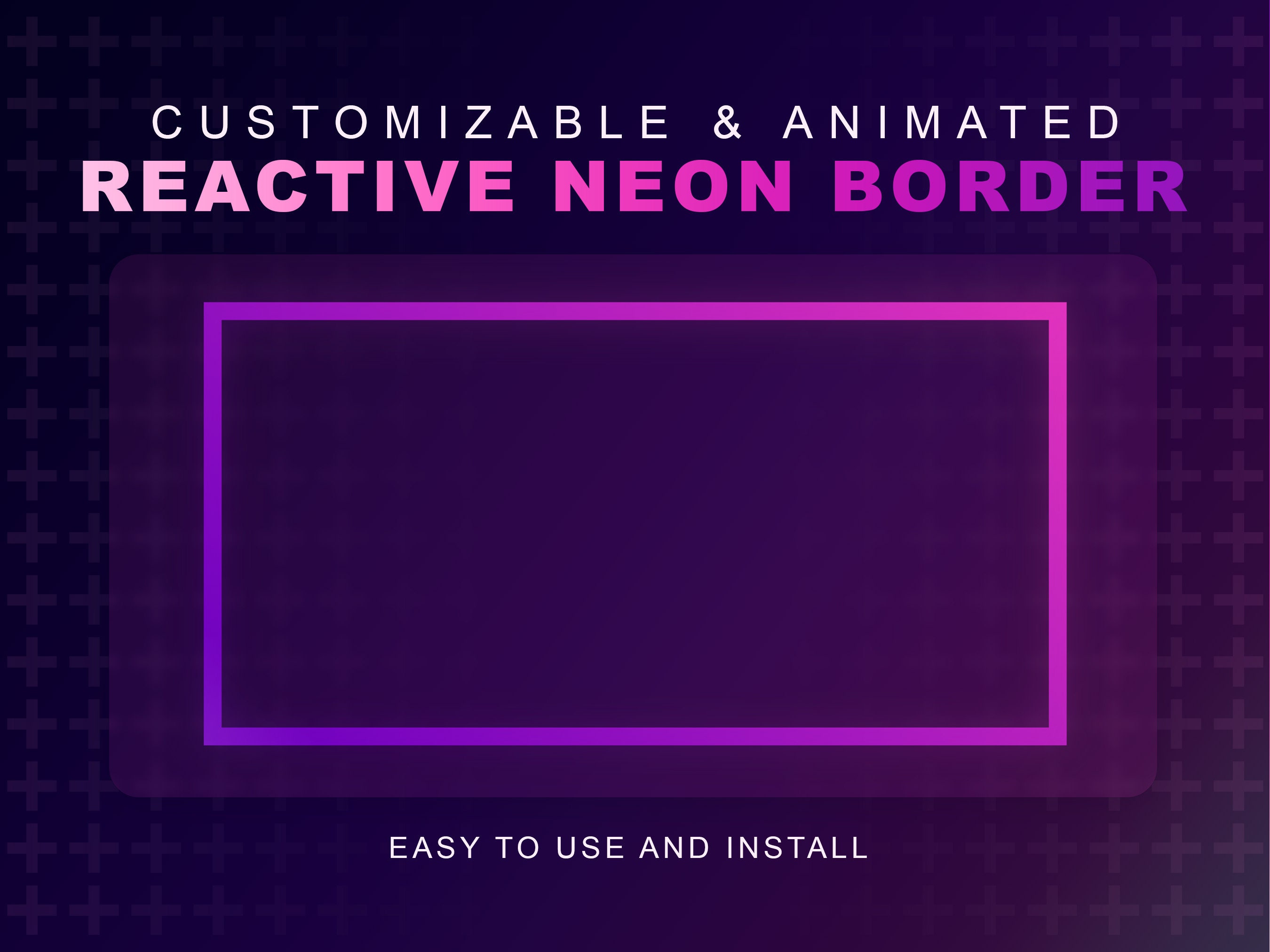 Animated Reactive Gradient Neon Facecam Border | Perfect for Live ...