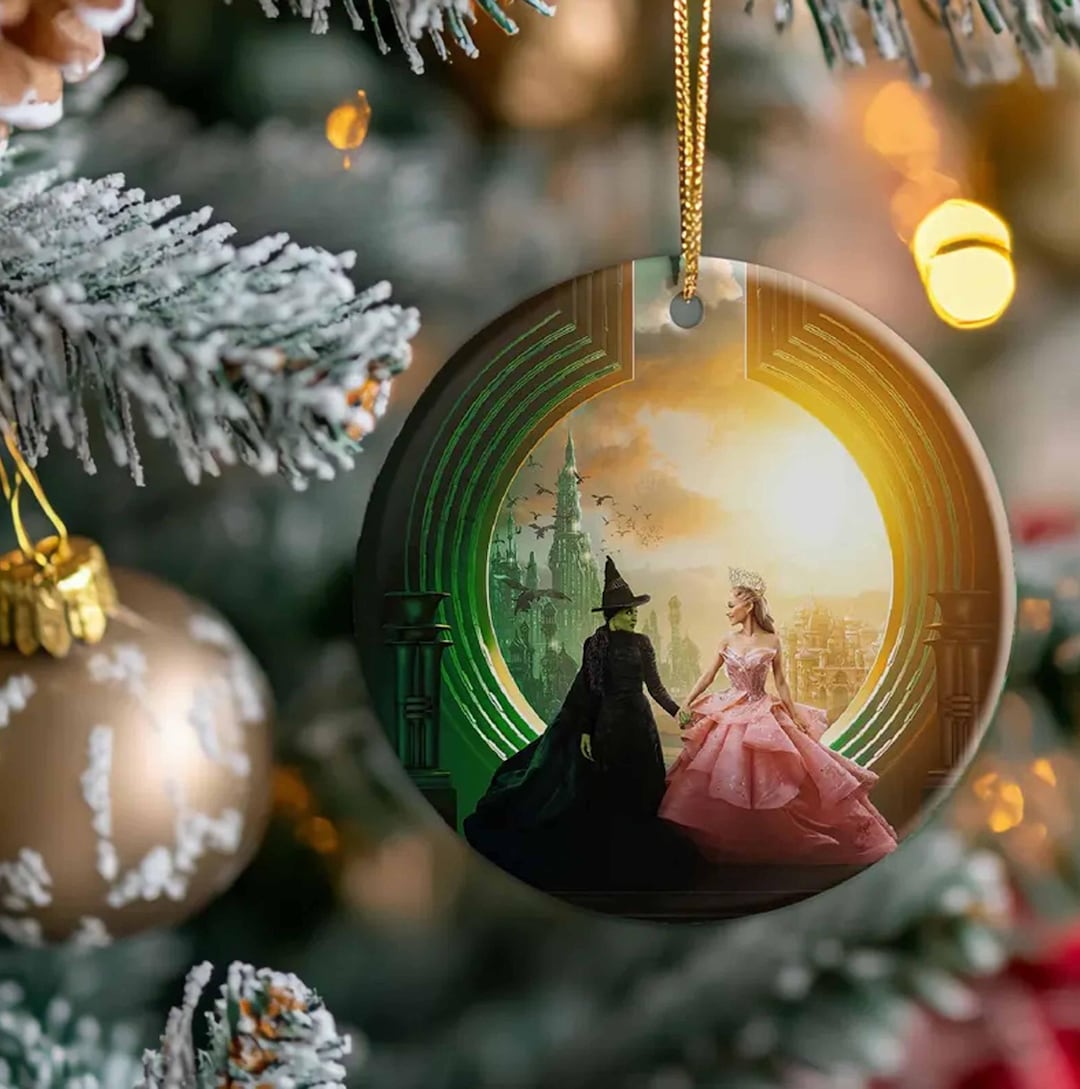 Wicked Movie Holiday Ornament, Elphaba, Glinda, Christmas Decor ...