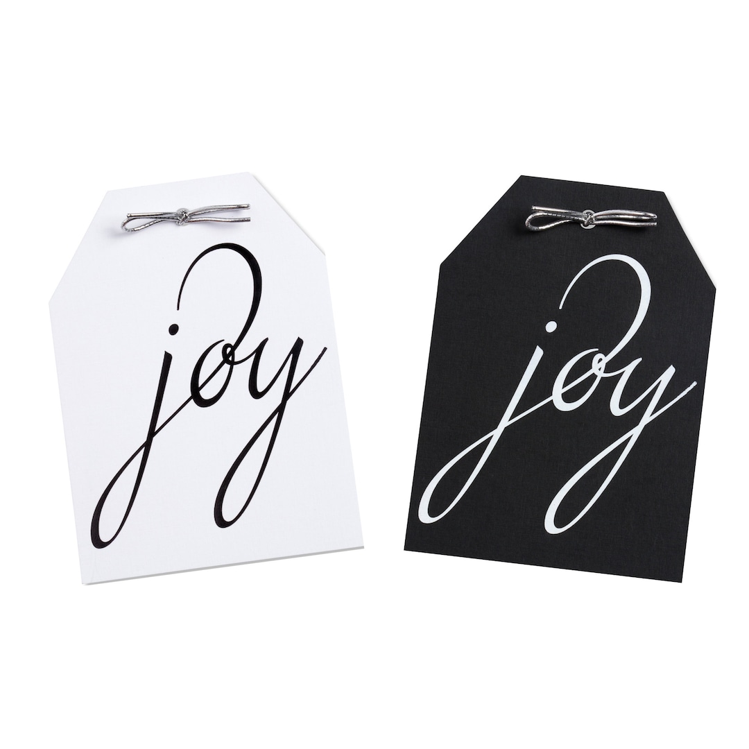 Large-size 4 X 5.5 Joy Gift Tags, Chic Christmas Tags, Holiday Tags ...
