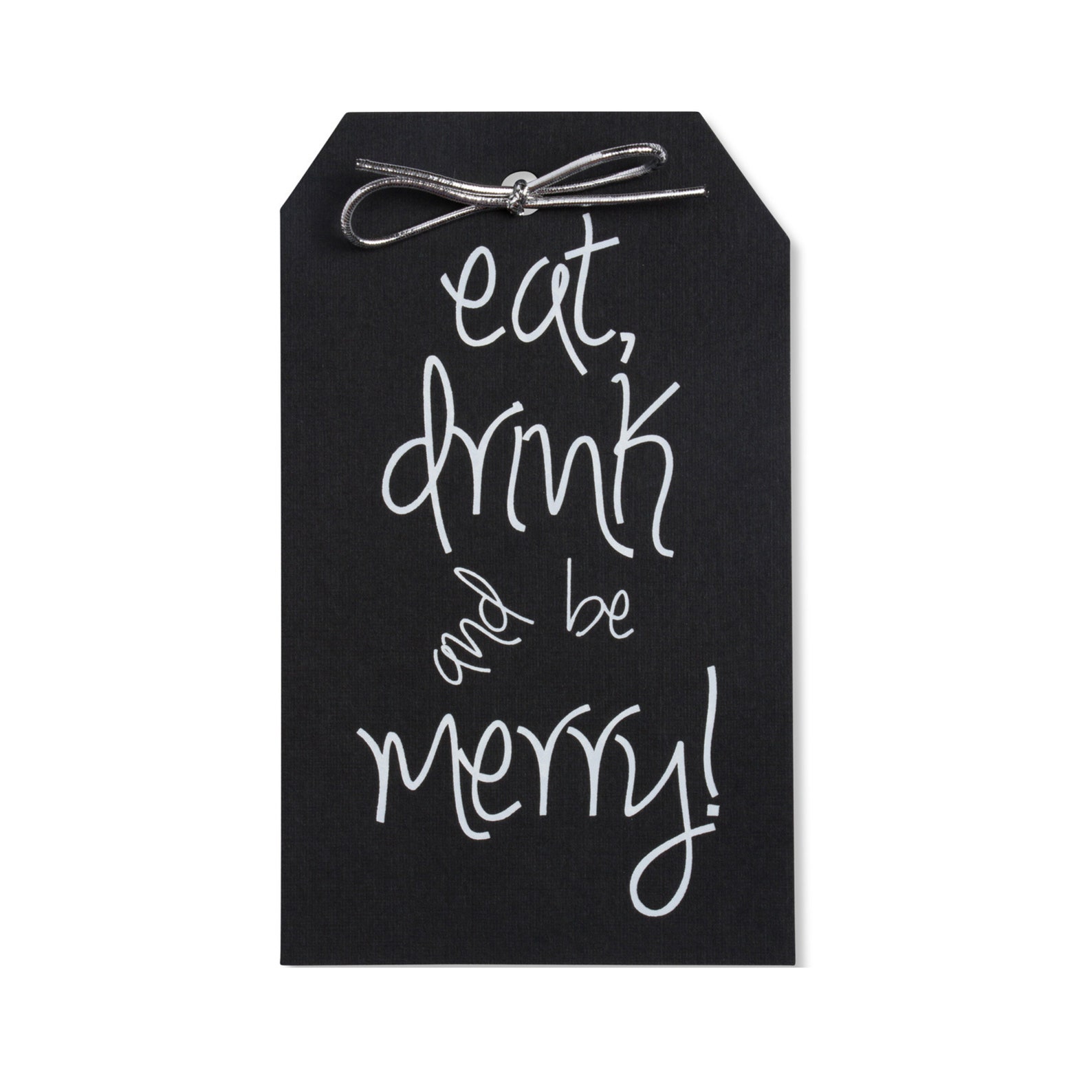 Eat Drink and Be Merry Gift Tags – Black & White Foil, Set of 10 - Etsy