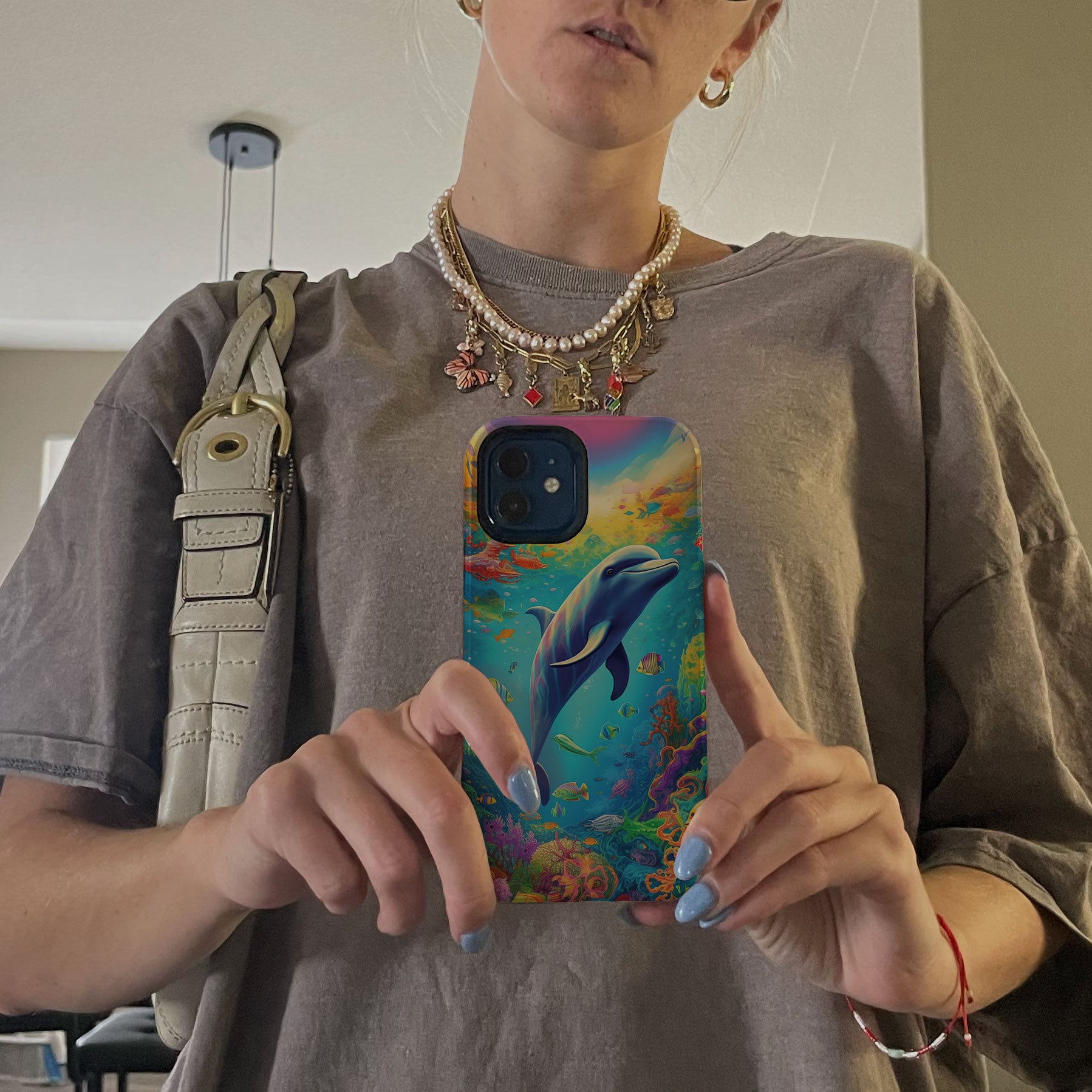 Rainbow Dolphin Y2K Aesthetic iPhone Case Tough Phone Cases - Etsy