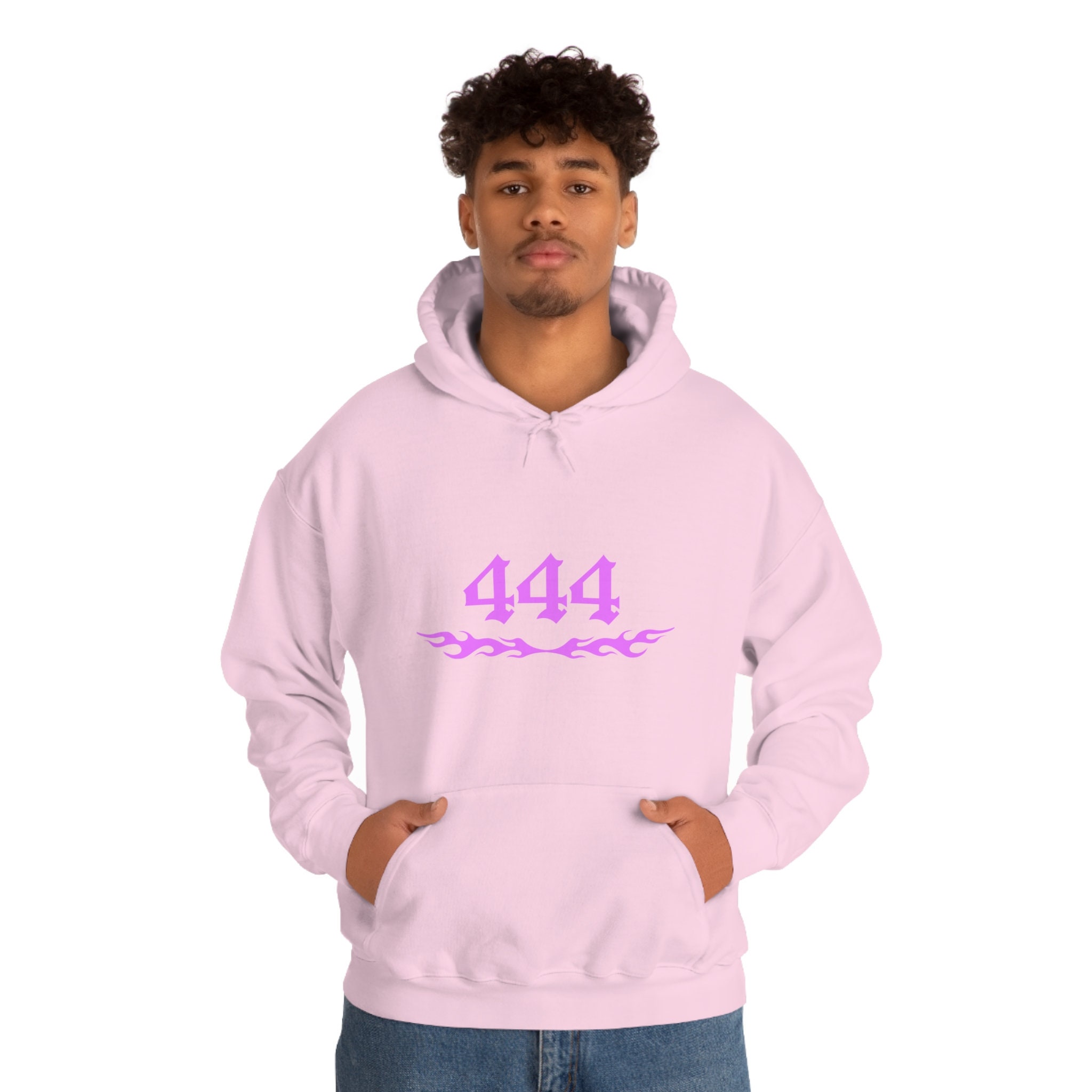 444 Angel Number - Y2K Hoodie - Pink - Etsy
