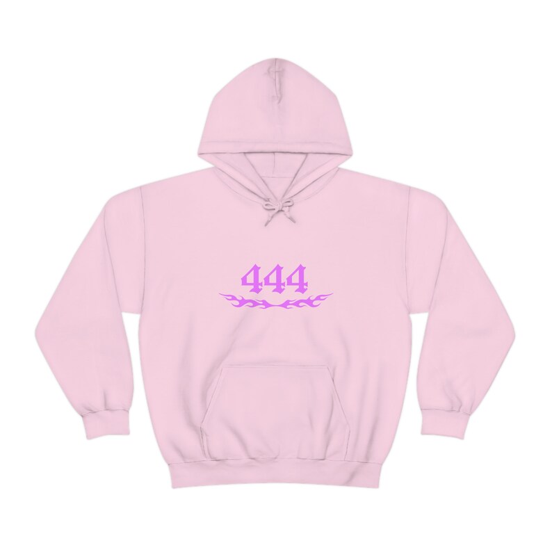 444 Angel Number - Y2K Hoodie - Pink - Etsy