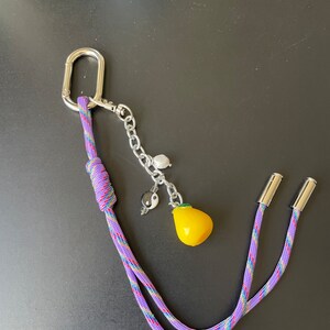 Pear Fruit & Rope Bag Charm Keychain - Etsy