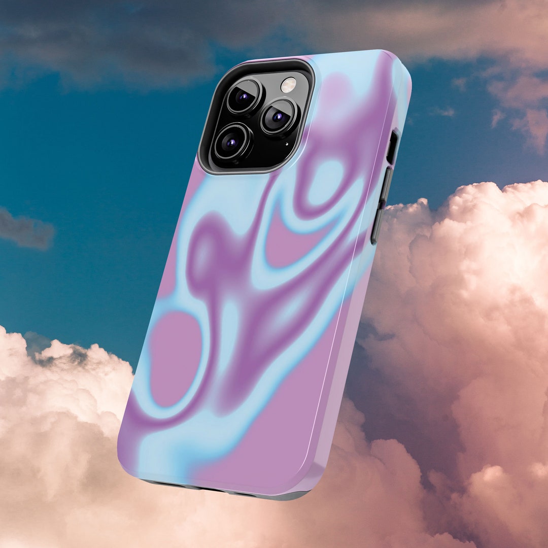 Purple Blue Abstract Aura iPhone Case - Tough Phone Case - Etsy