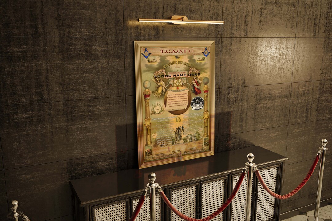 Masonic Freemasonry Grand Lodge Charter Certificate - Etsy