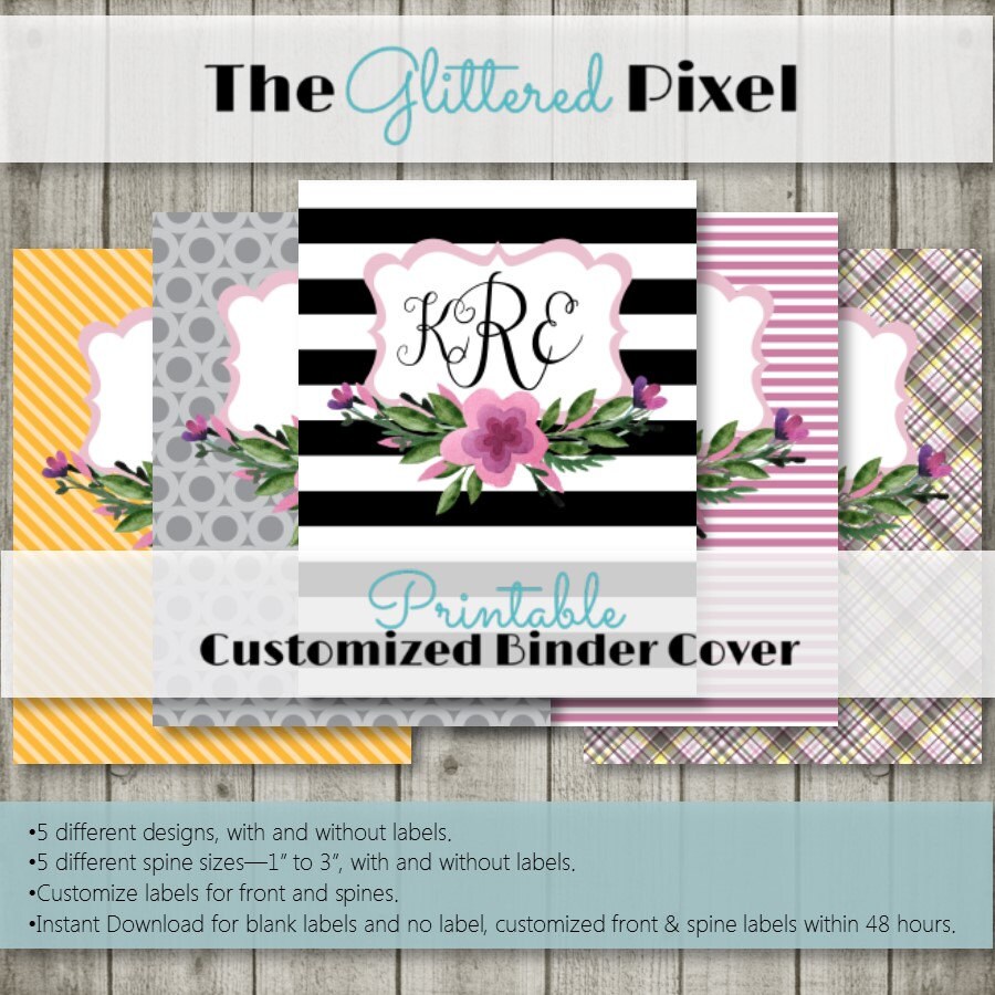 Printable Binder Covers - Purple Watercolor Collection - Plaid ...