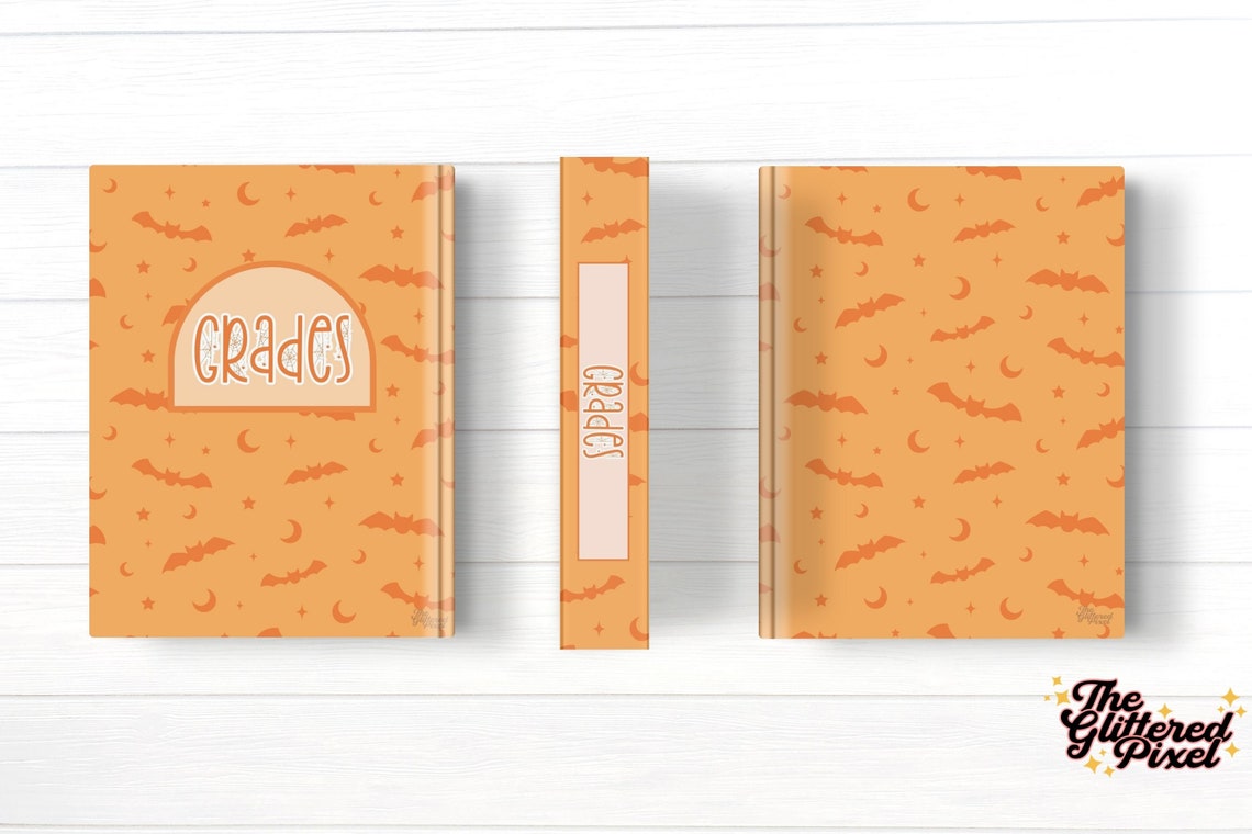 Editable Pastel Halloween Binder Covers and Spines - Canva Template - 8 ...