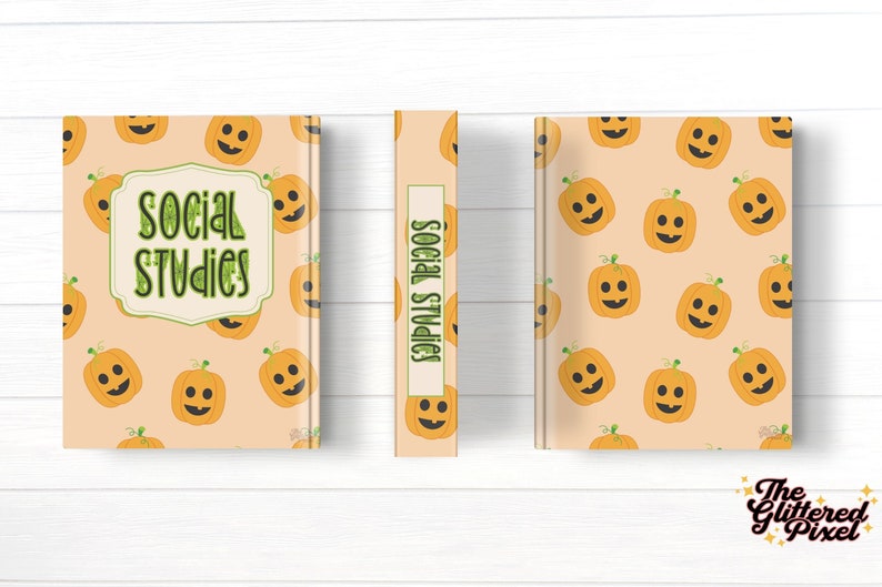 Editable Pastel Halloween Binder Covers and Spines - Canva Template - 8 ...