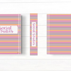 Editable Vibrant Fall Binder Covers and Spines - Canva Template - 8 ...