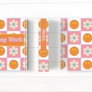 Editable Retro Groove Binder Covers and Spines - Canva Template - 8 ...