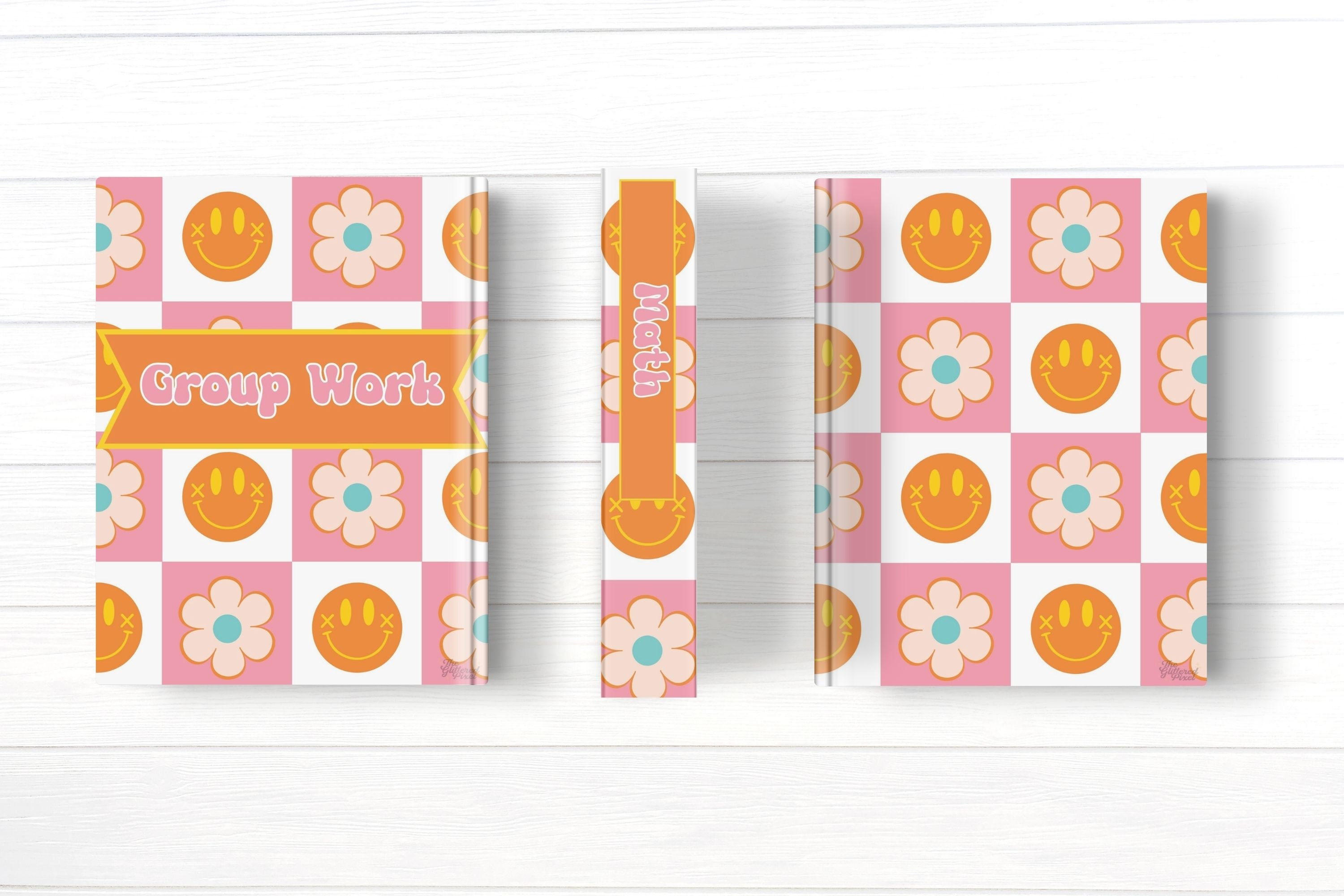 Editable Retro Groove Binder Covers and Spines - Canva Template - 8 ...