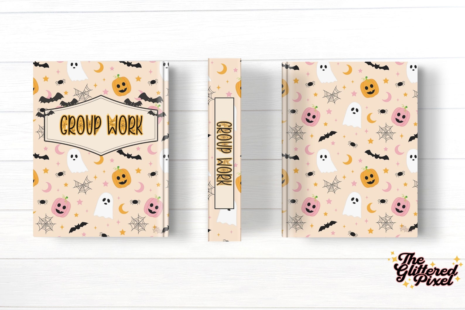 Editable Pastel Halloween Binder Covers and Spines - Canva Template - 8 ...