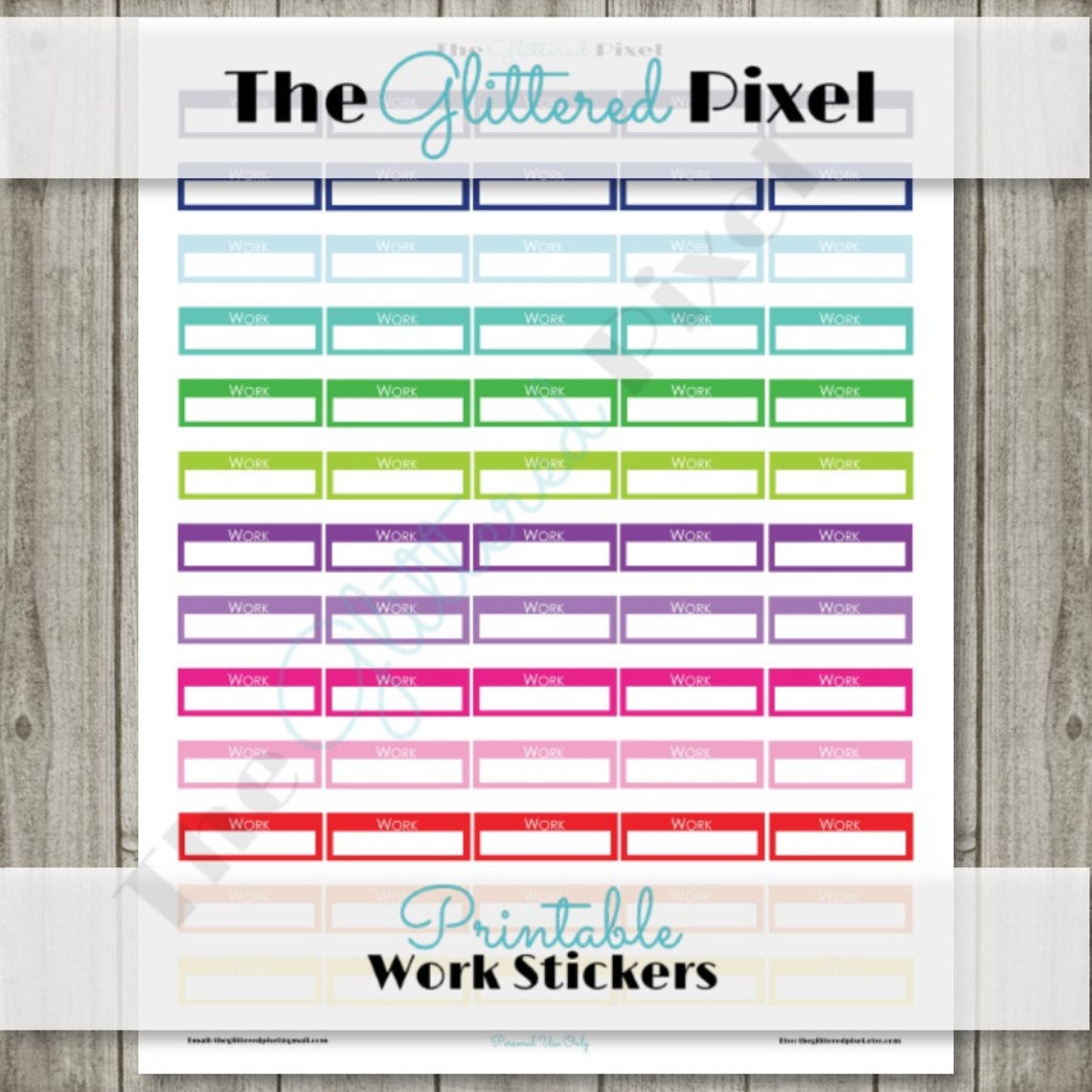 Printable Planner Stickers - Erin Condren Planner Stickers - Work ...