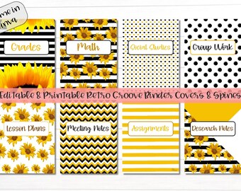 Editable Pastel Halloween Binder Covers and Spines Canva Template 8 ...