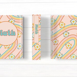 Editable Retro Groove Binder Covers and Spines - Canva Template - 8 ...