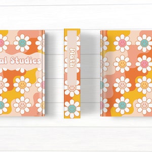 Editable Retro Groove Binder Covers and Spines - Canva Template - 8 ...