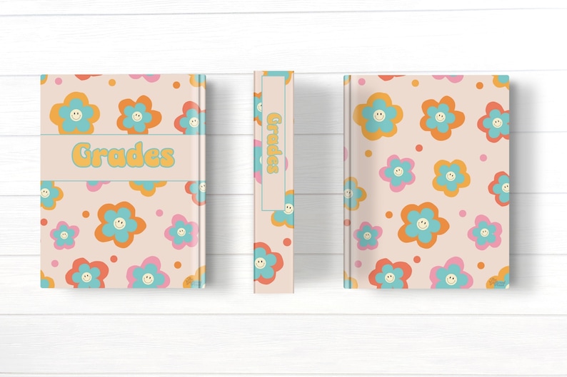 Editable Retro Groove Binder Covers and Spines - Canva Template - 8 ...