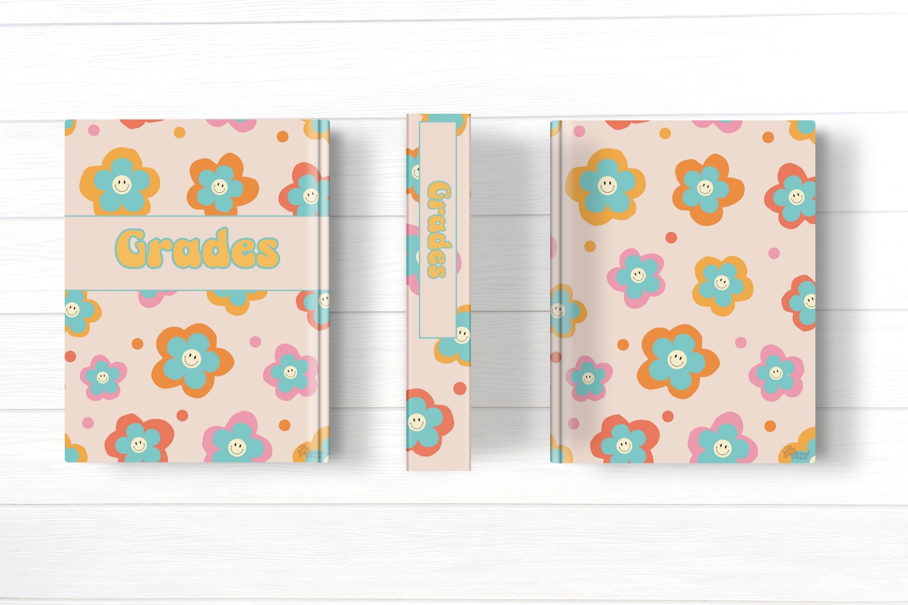 Editable Retro Groove Binder Covers and Spines - Canva Template - 8 ...