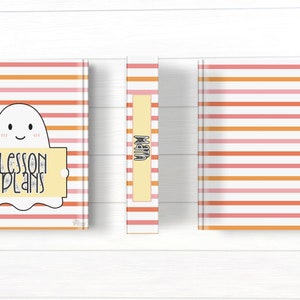 Editable Pastel Halloween Binder Covers and Spines - Canva Template - 8 ...