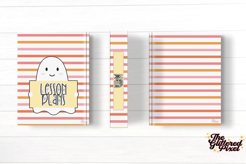 Editable Pastel Halloween Binder Covers and Spines - Canva Template - 8 ...