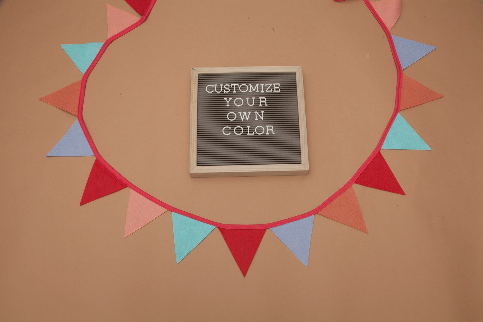 Custom Felt Banner Flags Triangle Fabric Bunting Pastel - Etsy