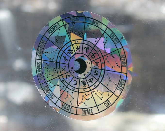 Celestial Star Chart Suncatcher Window Sticker Magic Zodiac Rainbow ...