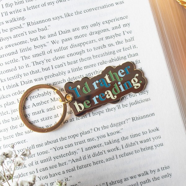 Bookish Keychain - Etsy