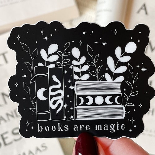Books Are Magic Waterproof Sticker Bookish Laptop and Water - Etsy