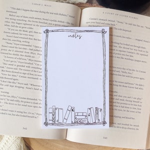 Magical Books Notepad | 4"x6" | Black and White | Bullet Journal Pages | Bookish Gift | Book ...