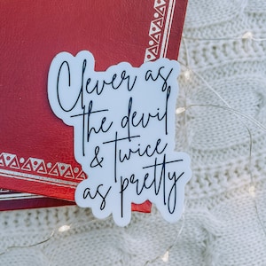 Clever as the Devil Sticker | White | Waterproof Sticker | Laptop and ...