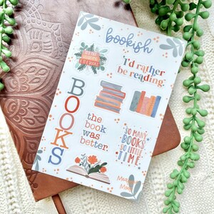 Bookish Sticker Sheet | Book Waterproof Stickers | Book Worm Gifts ...