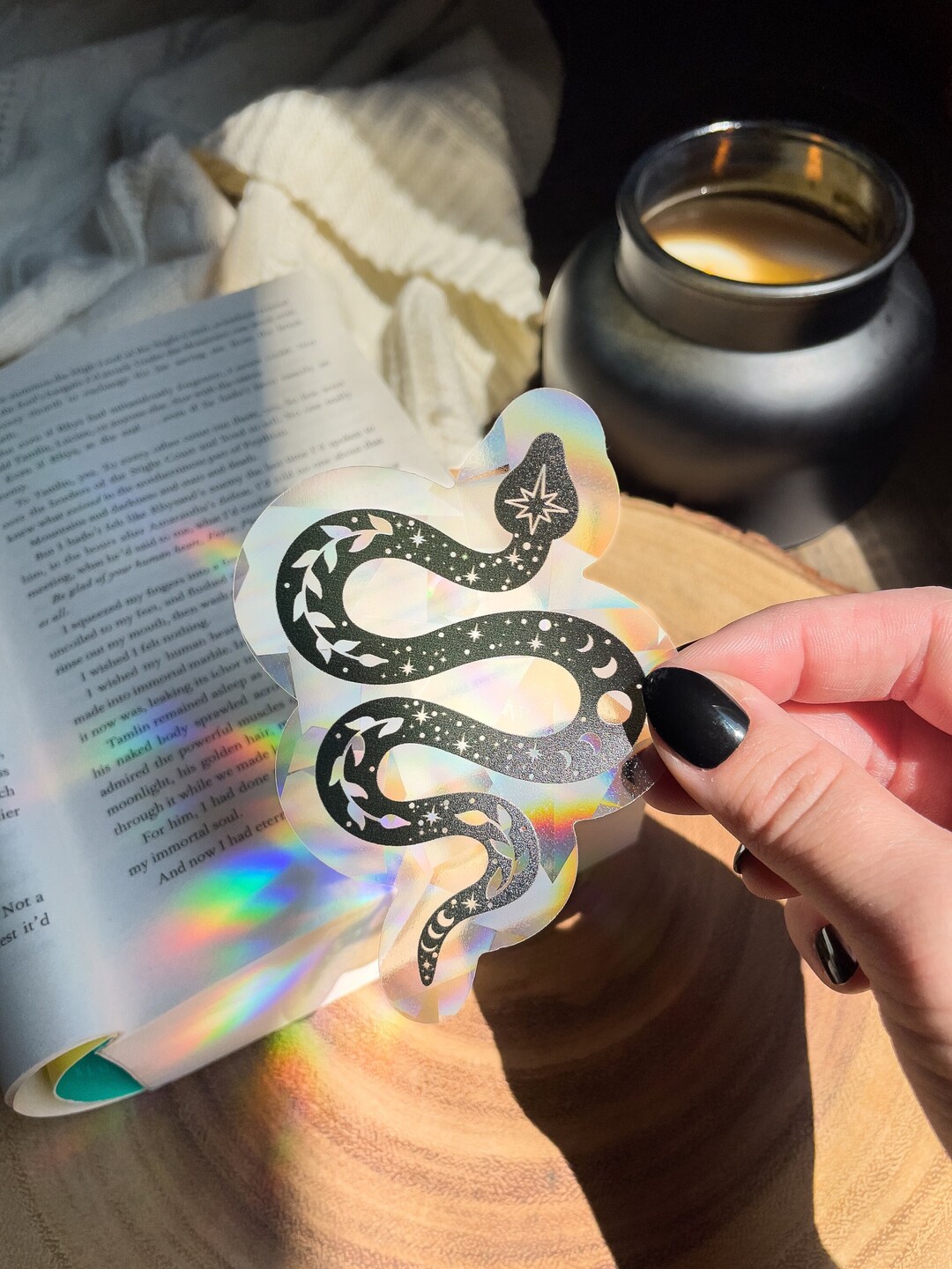 Celestial Serpent Suncatcher Window Sticker | Magical Rainbow Maker ...
