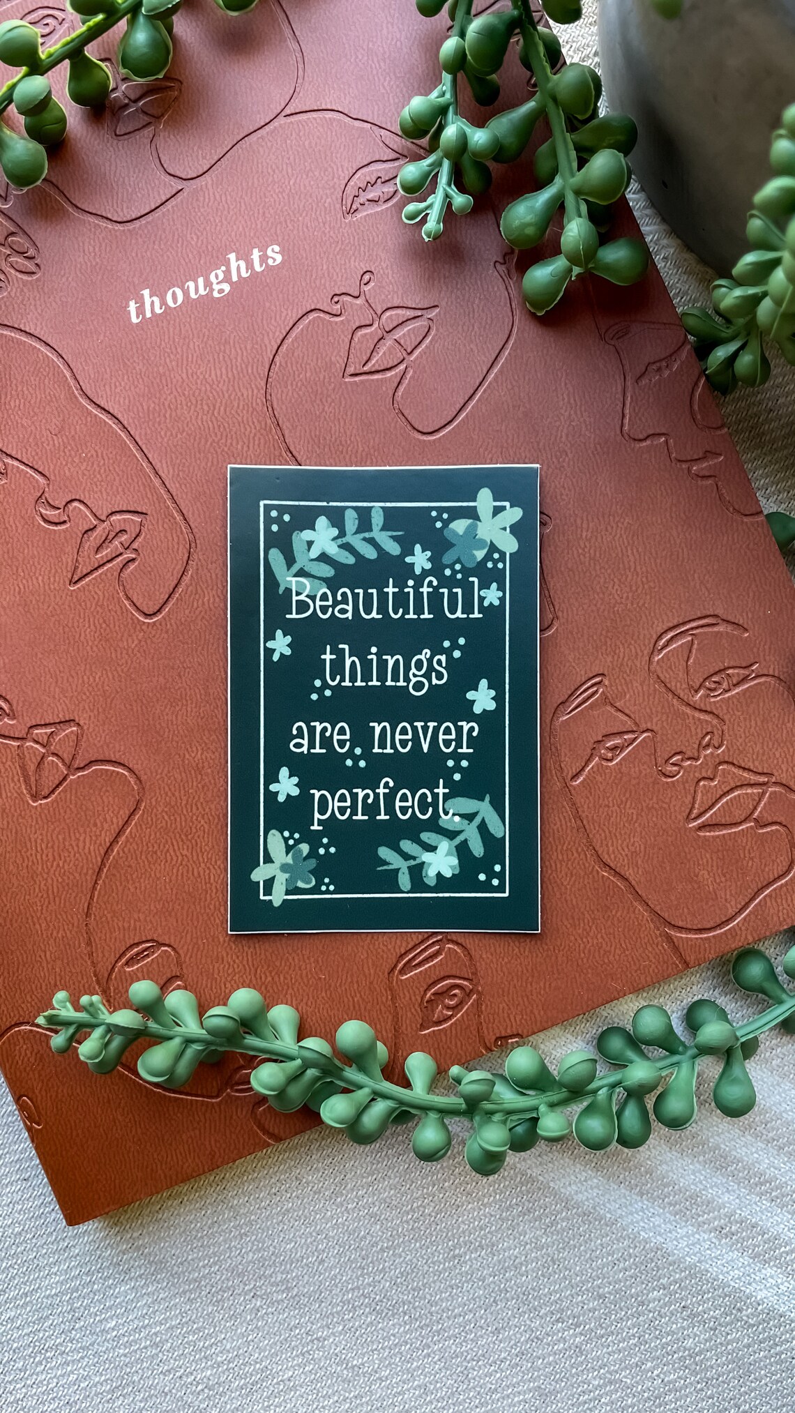 Beautiful Things Are Never Perfect Sticker Waterproof Laptop - Etsy