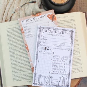 Book Review Notepad | 5"x8" | Celestial Moths Reading Notepad | Bullet ...