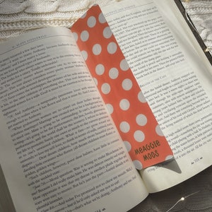 Peach and Polka Dot Bookmark | Bookish Aesthetic | Book Worm Gifts ...