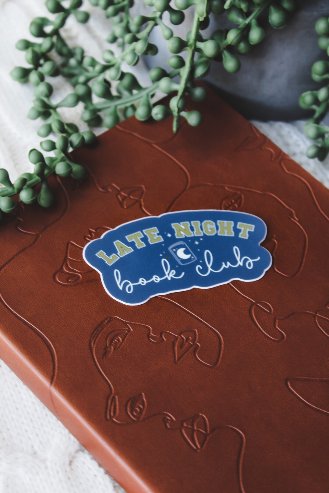 Late Night Book Club Waterproof Sticker | Bookish Laptop and Water ...