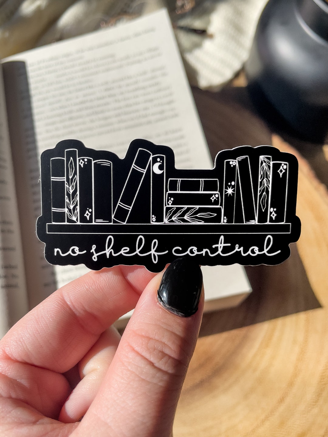 No Shelf Control Bookshelf Waterproof Sticker | Bookish Laptop and ...