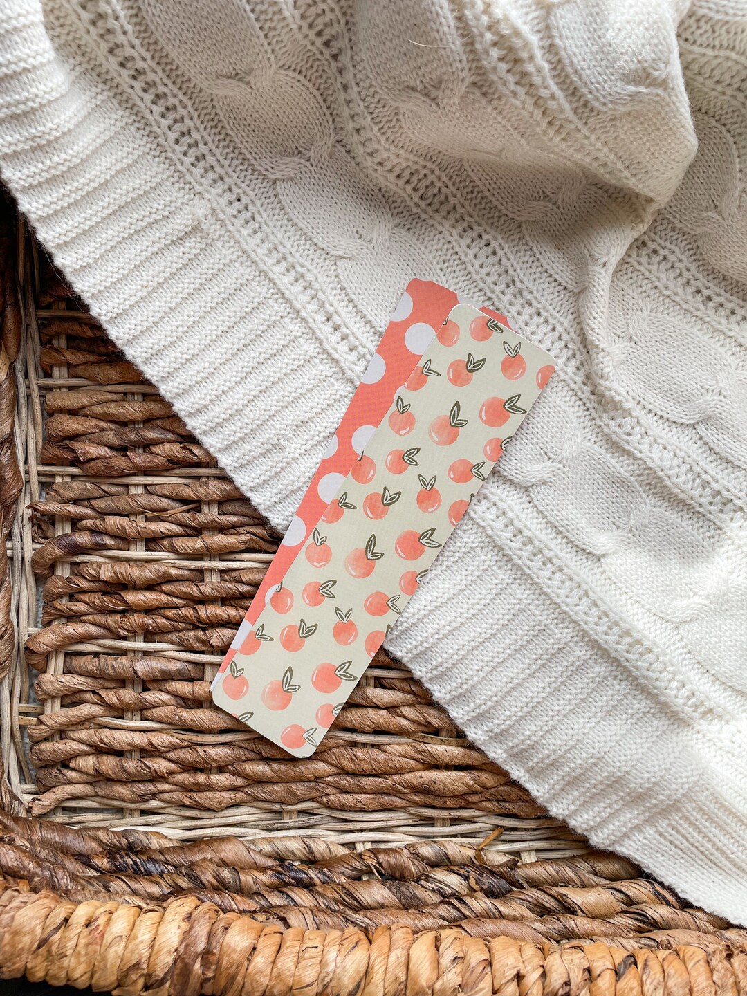 Peach and Polka Dot Bookmark | Bookish Aesthetic | Book Worm Gifts ...