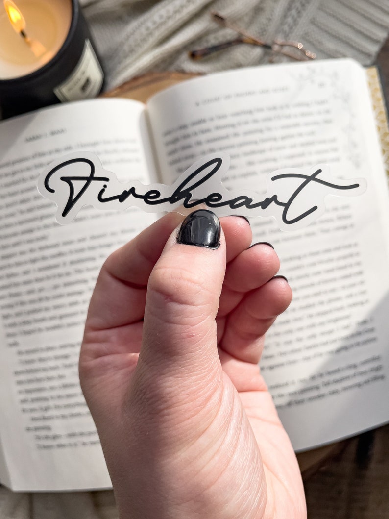 Fireheart Throne of Glass Waterproof Sticker | Script | TOG Bookish ...