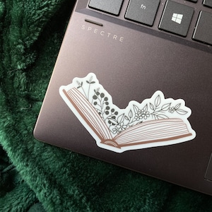 Floral Book Sticker Waterproof Water Bottle Sticker Laptop | Etsy