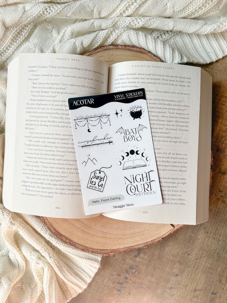 ACOTAR Bookish Sticker Sheet A Court of Thorns and Roses - Etsy