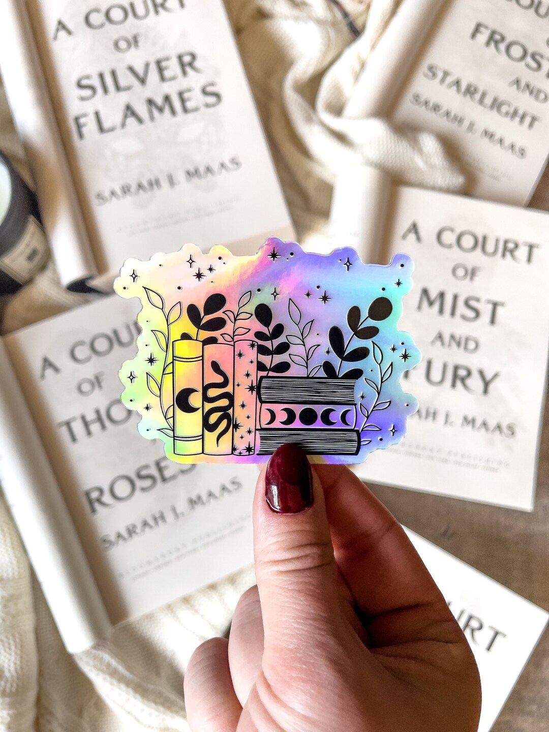 Holographic Books Are Magic Waterproof Sticker | Bookish Laptop Sticker ...