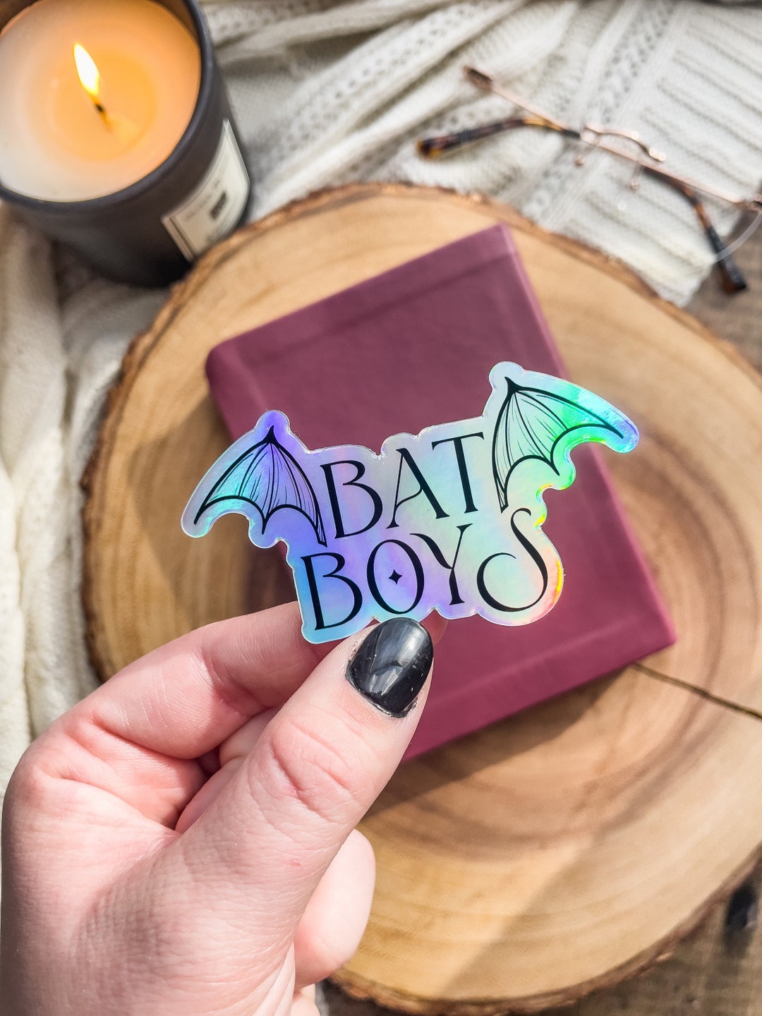 Bat Boys ACOTAR Holographic Waterproof Sticker Night Court Sticker ...