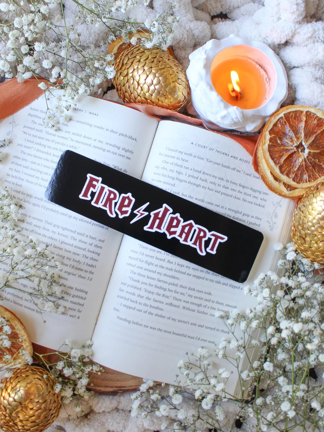 Fireheart Rock Bookmark: Throne of Glass Bookish Gift - Etsy