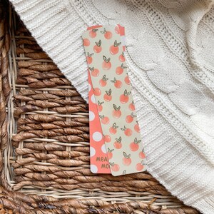 Peach and Polka Dot Bookmark | Bookish Aesthetic | Book Worm Gifts ...