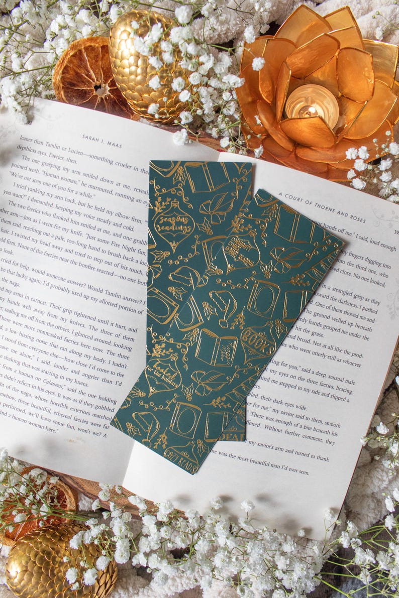 Seasons Reading Foil Bookmark for Christmas Readers and Holiday Book ...