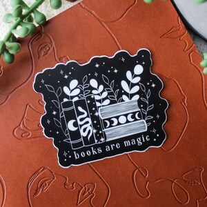 Books Are Magic Waterproof Sticker Bookish Laptop and Water Bottle ...
